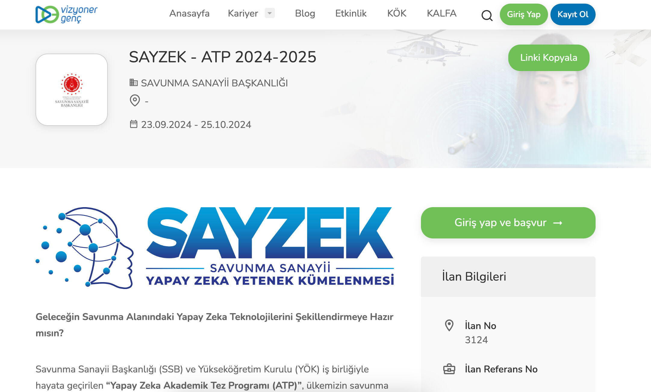 Yapay Zeka Akademik Tez Programı başvuruları 25 Ekim'e kadar Vizyoner ... Yapay Zeka Akademik Tez Programı başvuruları 25 Ekim'e kadar Vizyoner ...