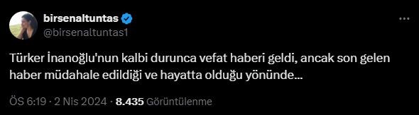 'Türker İnanoğlu hayatını kaybetti' iddiası yanlış çıktı | Türkiye Gazetesi